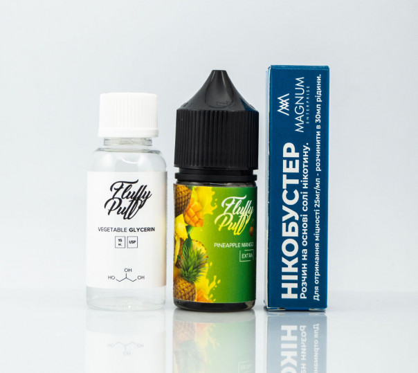 Набор для приготовления жидкости Fluffy Puff Salt Pineapple Mango 30ml